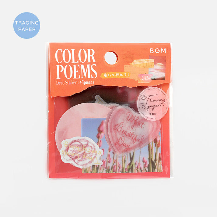 BGM Sticker Flakes Color Poems - Orange – Pocket of Paper